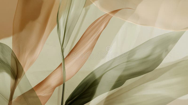 Soft Light Illuminates Translucent Tropical Leaves Overlapping ...