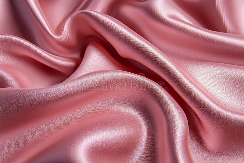 Soft Light Pink Fabric Draping Gracefully in Delicate Waves Generative ...