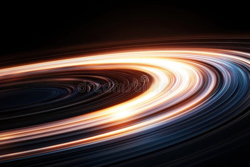 Soft Light Rings Fading into a Black Background Stock Image - Image of ...