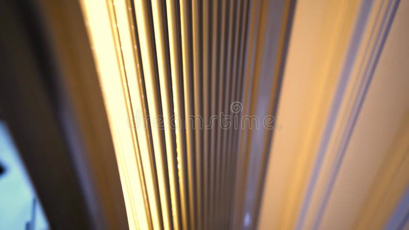 Soft Light Shadow Dance on Vertical Blinds Stock Video - Video of ...