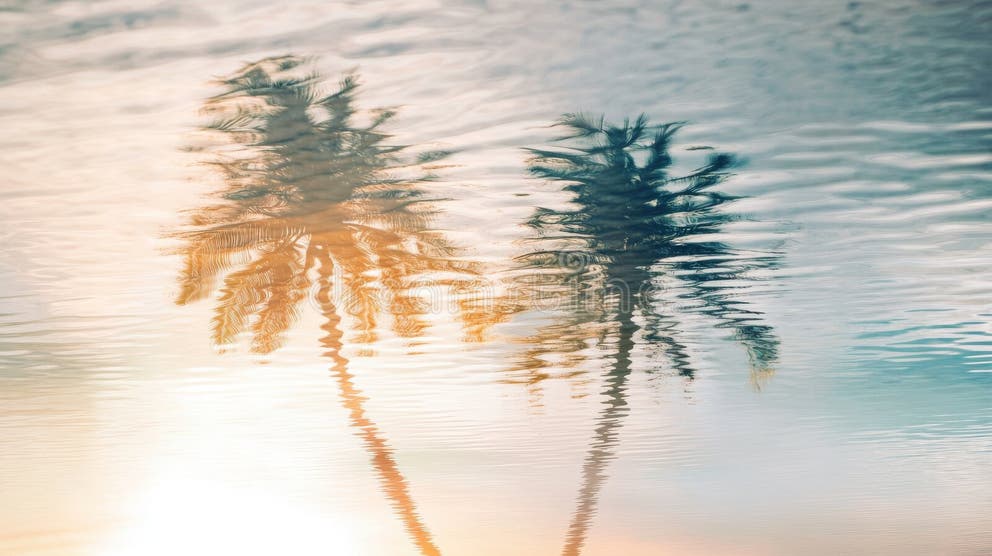 Soft Light and Shadow Patterns in Beach Water, Blurred and Tranquil ...