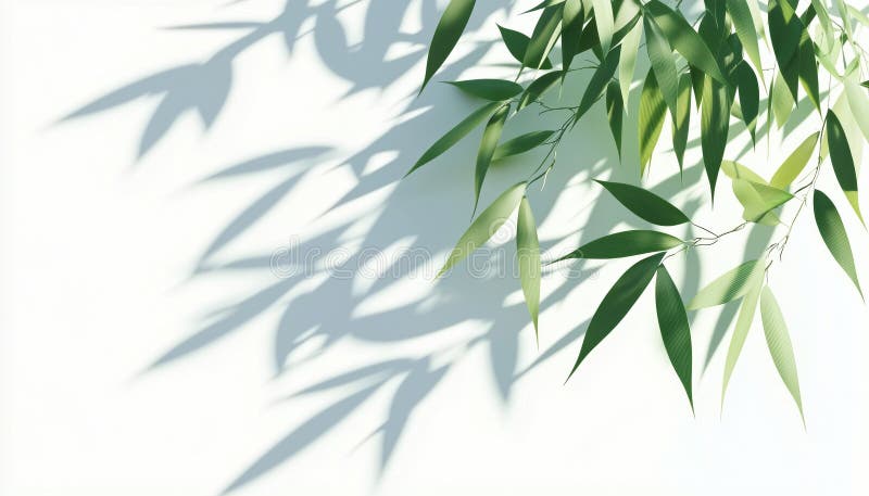 Soft Light and Shadows Cast by Plant Branches Stock Illustration ...