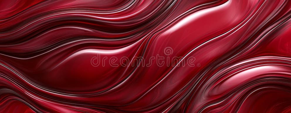 Soft Light and Shadows Enhance Abstract Red Gradient Waves, Producing a ...