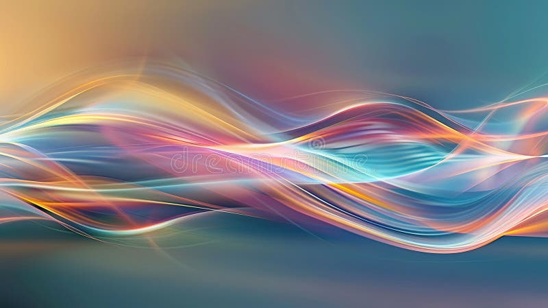 Soft Light Wave Abstraction Stock Illustration - Illustration of serene ...