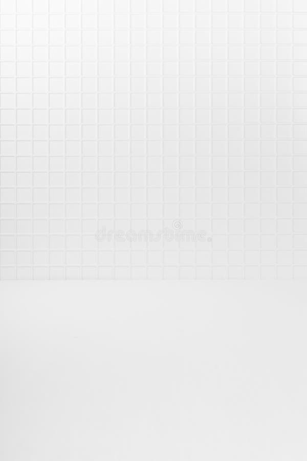Soft Light White Abstract Scene with White Tiny Square Ceramic Tiles on ...