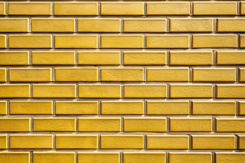 Soft Light Yellow Ceramic Brick Wall Texture Background Seamless ...