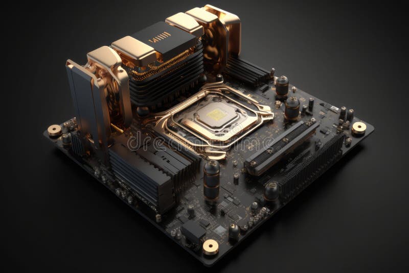 Soft Lighting Motherboard with Big CPU, Generative AI Technology ...