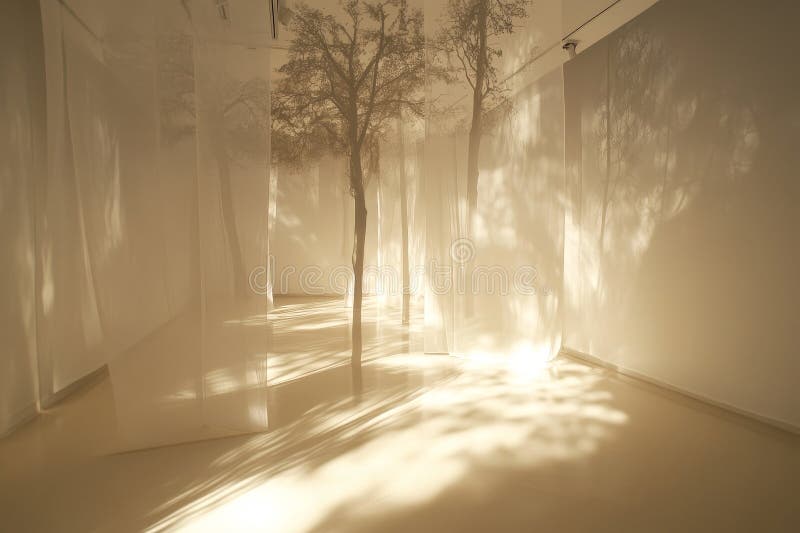 Soft Lighting Creates Shadowy Impressions in Minimalist Interior Space ...