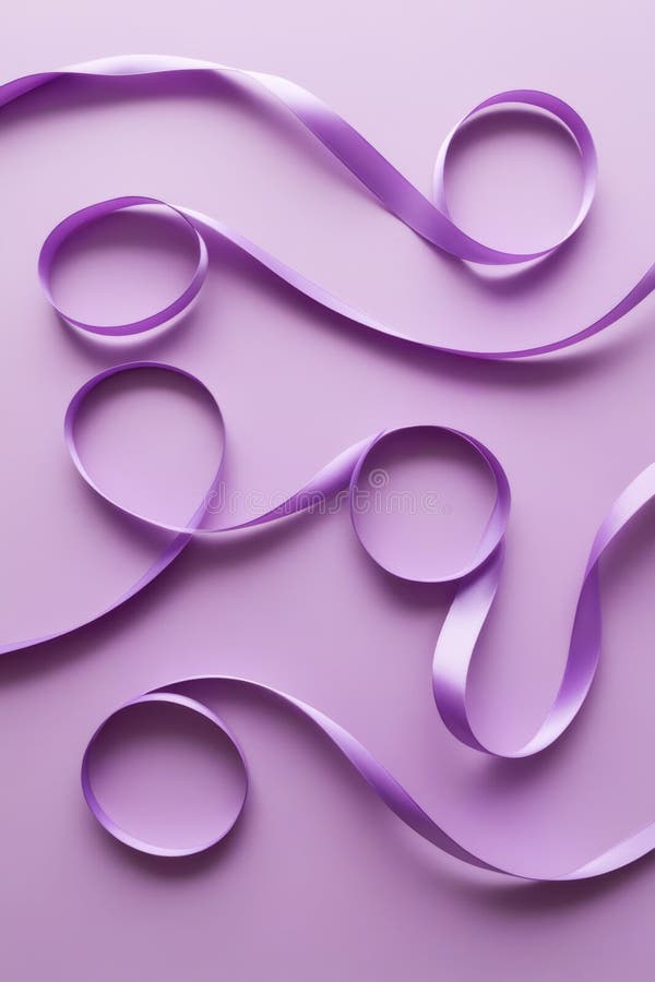 Soft Lilac Ribbon Waves Forming an Elegant Background for Design ...