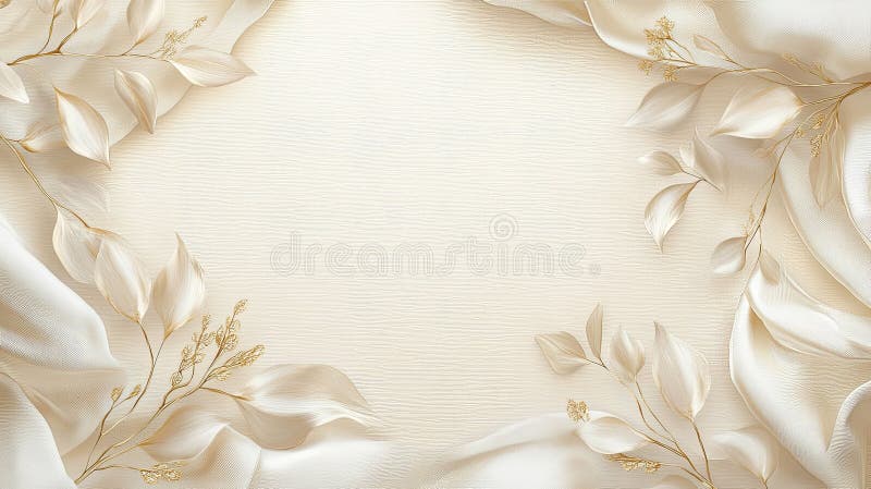 A Soft Linen Backdrop Featuring a Blank Invitation Card with Elegant ...