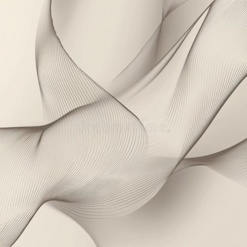 Elegant Abstract Lines Create a Flowing Rhythm in Soothing Neutral ...