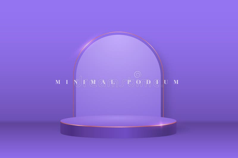 Soft-lit purple podium stock vector. Illustration of cilinder - 310756734