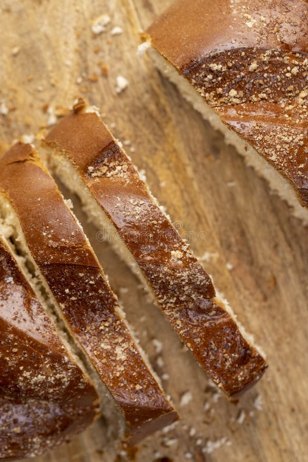 A Soft Loaf of Wheat Flour on the Table Stock Image - Image of table ...