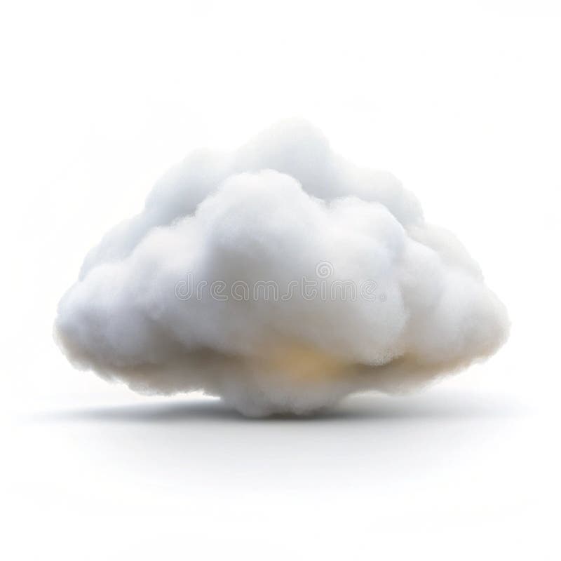Minimalist Cloud with Soft Edges Stock Illustration - Illustration of ...