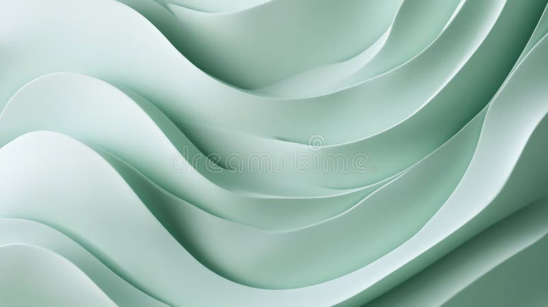 A Soft Mint Green Organic Pattern with Smooth, Undulating Lines. the ...