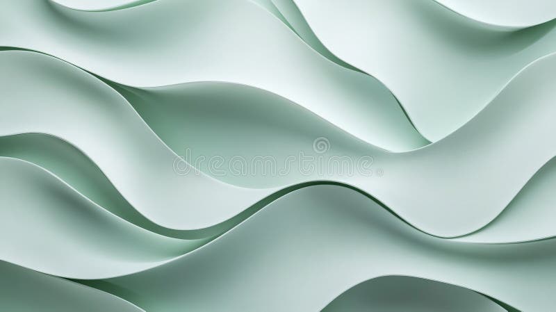 A Soft Mint Green Organic Pattern with Smooth, Undulating Lines. the ...