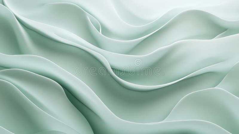 A Soft Mint Green Organic Pattern with Smooth, Undulating Lines. the ...