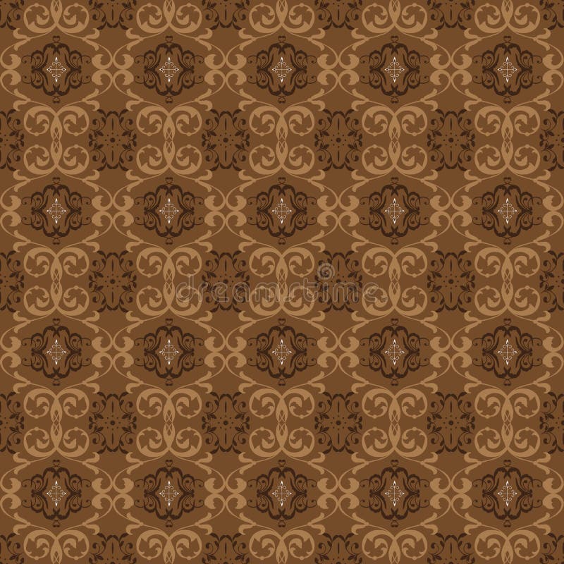 Soft Mocca Color Design for Tradisional Java Batik Typical Stock Vector ...
