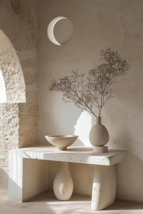 Soft Moonbeams Cast a Romantic Glow on Minimalist Abstract Shapes Stock ...