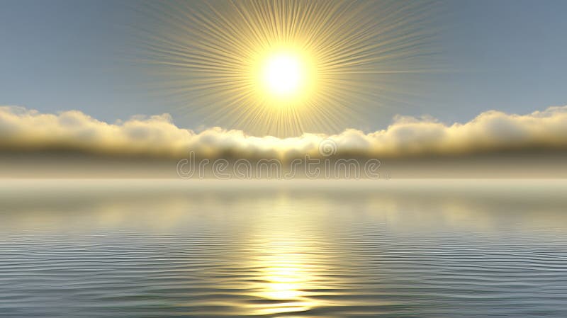 Soft Morning Light Casts a Serene Glow on the Calm Ocean Surface, Where ...