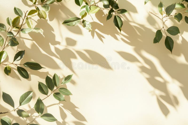 Soft Morning Sunlight Casting Delicate Shadows Light Background Stock ...