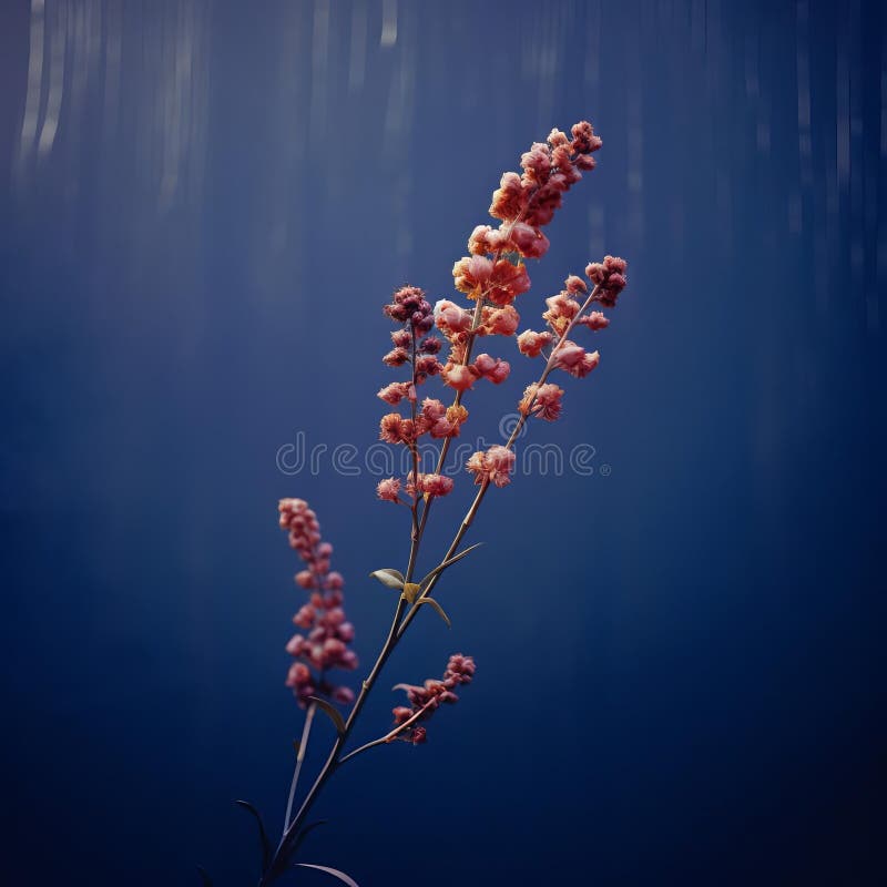 Soft Natural Evening Light on a Single Statice Flower Stock ...