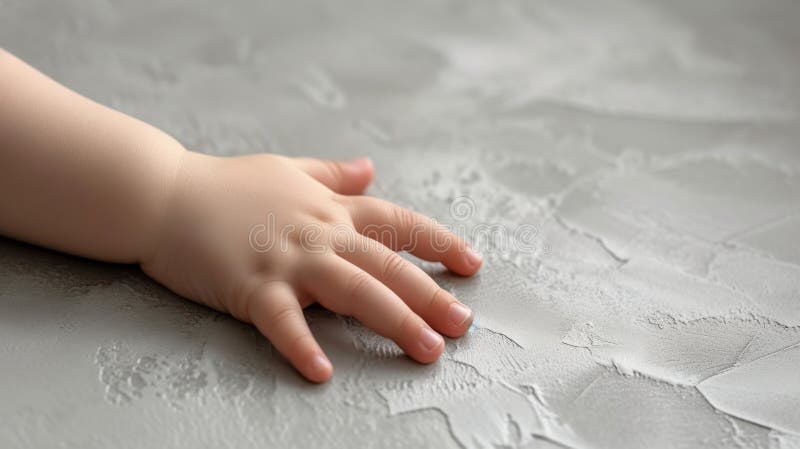Child S Hand Touching Textured Surface Stock Photo - Image of tactile ...