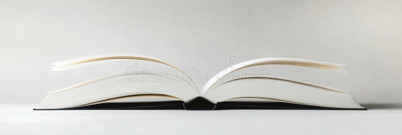 Minimalist Open Book with Blank Pages in Soft Neutral Lighting Creating ...