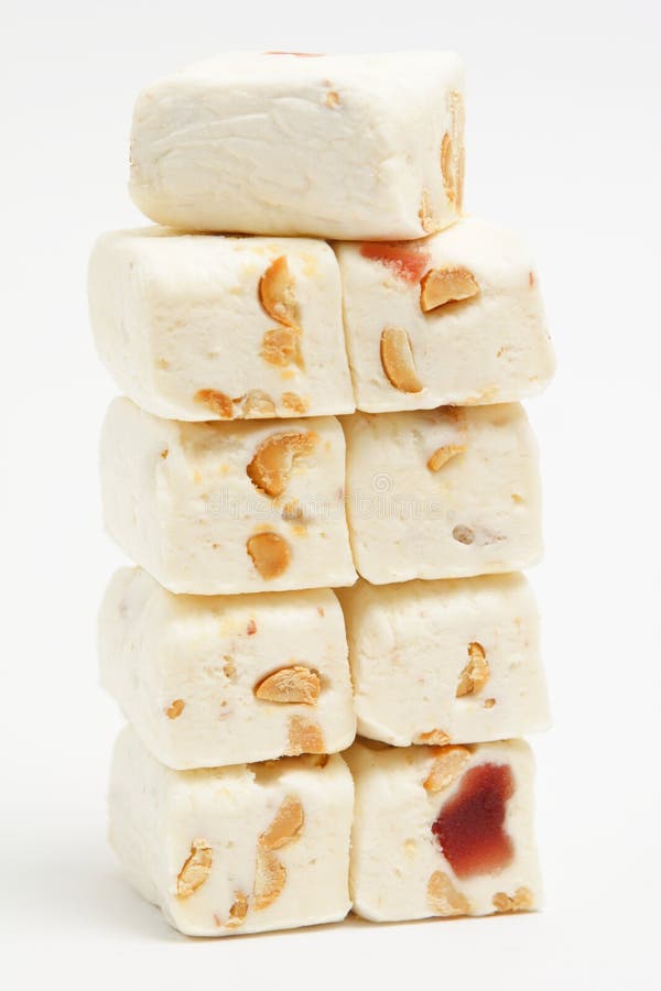 Soft Nougat on a Pile stock image. Image of confection - 5347413