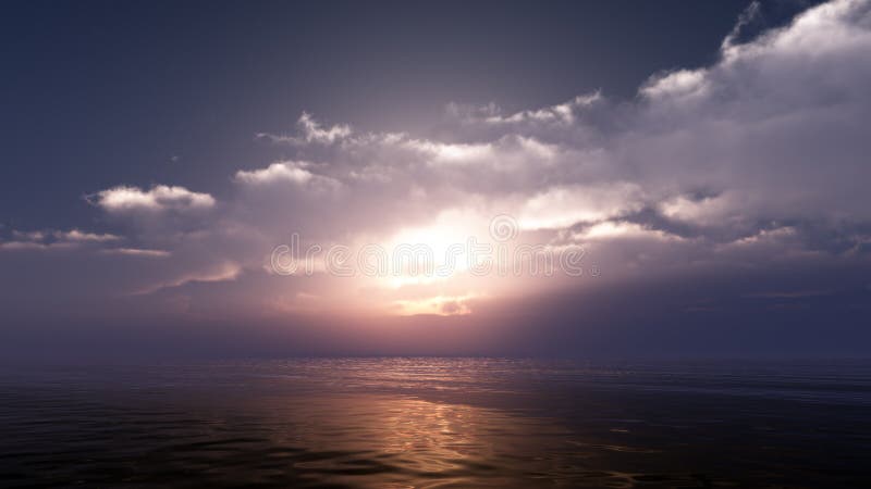 Soft Ocean Sunset stock illustration. Illustration of vivid - 38418725