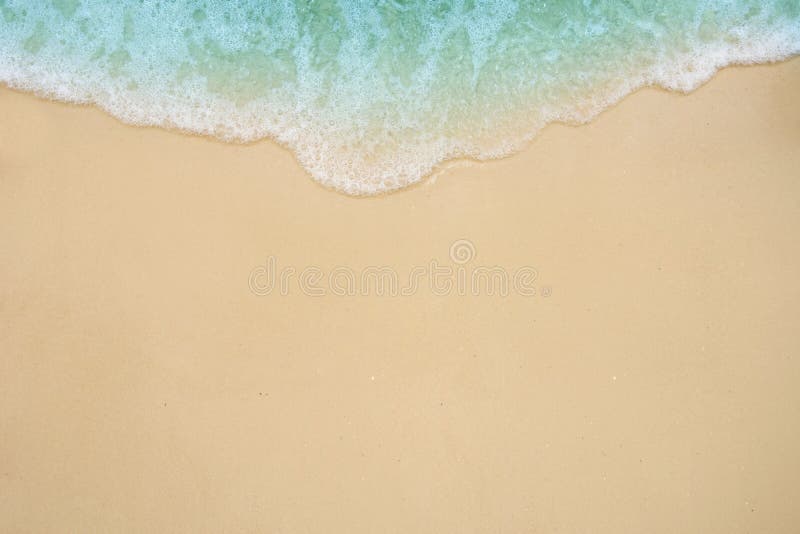 Soft Ocean Wave of Blue Ocean on Tropical Sandy Beach in Summer ...