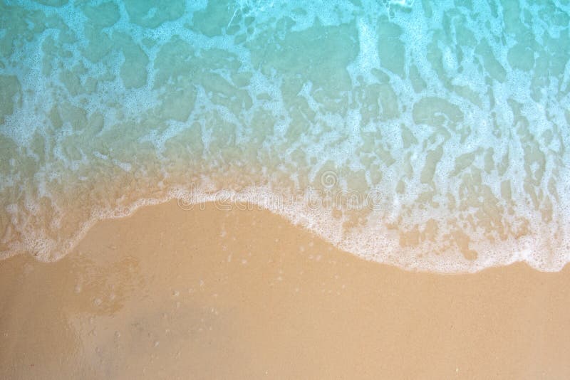 Soft Ocean Wave on Sandy Beach Stock Photo - Image of marine, splash ...