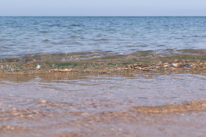 Soft Ocean Wave on Sandy Beach Stock Photo - Image of shore, coast ...