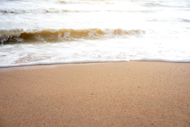 Soft Ocean Wave on Sandy Beach Stock Photo - Image of shore, natural ...