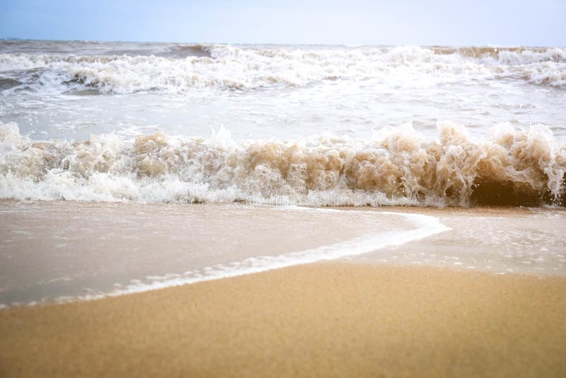 Soft Ocean Wave on Sandy Beach Stock Photo - Image of nature, liquid ...