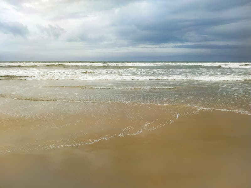 Soft Ocean Wave of the Sea on the Sand Stock Image - Image of horizon ...