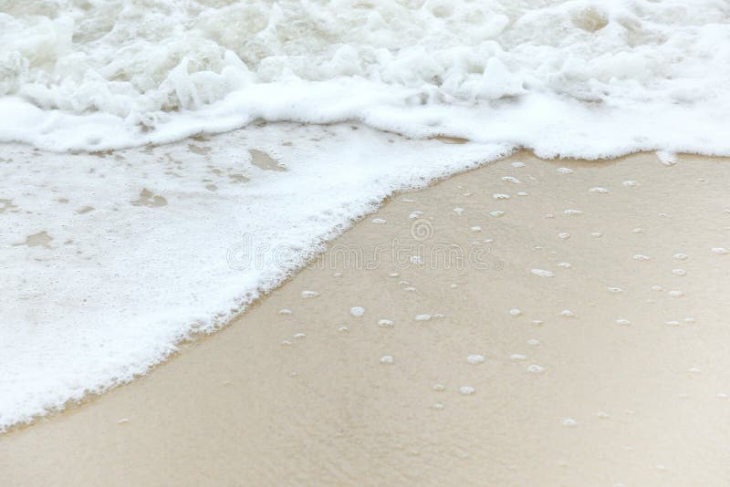 Soft Ocean Wave on White Sand Beach. Stock Photo - Image of seashore ...