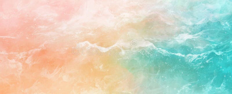 Soft Ocean Waves Gently Rolling in, Creating a Stunning Pastel Gradient ...