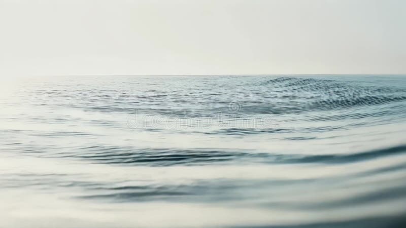 Soft Ocean Waves Rolling Across Blue Surface, Creating Mesmerizing ...