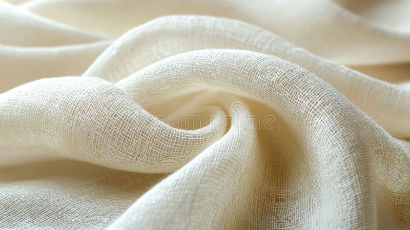 Soft Off White Linen Fabric with Fine Texture and Gentle Drape Stock ...