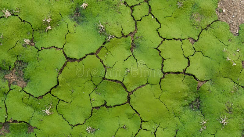Soft Olive Moss on Cracked Earth Texture for Nature Designs Stock Photo ...