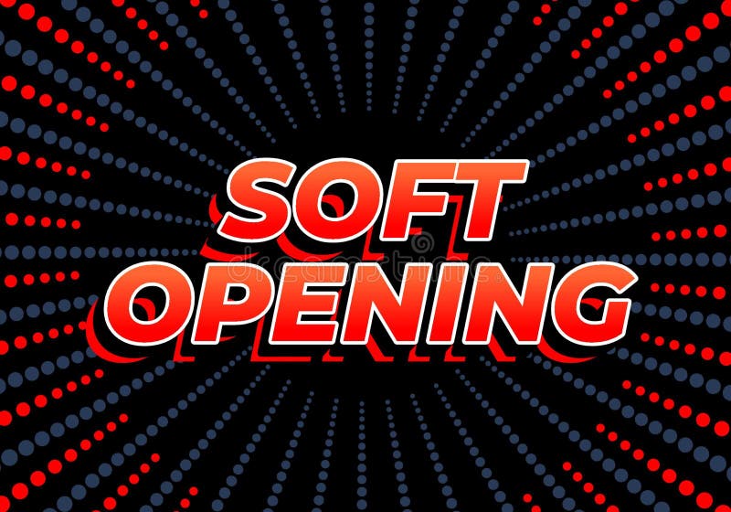 Soft Opening. Text Effect in 3D Look and Eye Catching Colors Stock ...