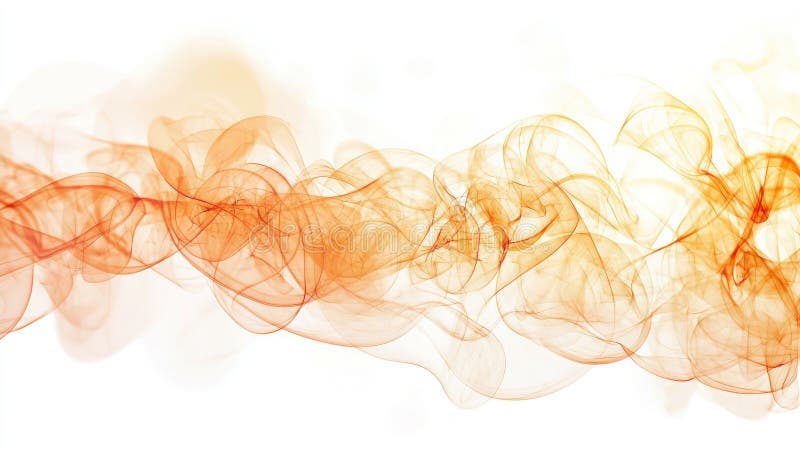 Soft Orange Bokeh Effect Gently Fading, Isolated on White Stock ...