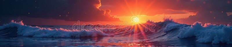 Soft Orange Firelight Dances on Waves, Stars Blaze Overhead, Serene ...