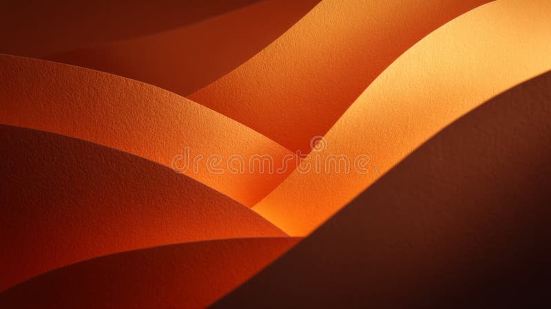 Soft Orange Paper Folds, Abstract Layered Look with Warm Lighting Stock ...