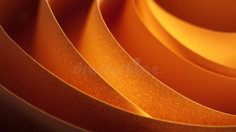 Soft Orange Paper Folds, Abstract Layered Look with Warm Lighting Stock ...