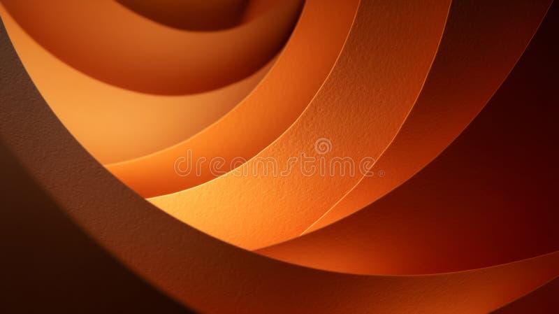 Soft Orange Paper Folds, Abstract Layered Look with Warm Lighting Stock ...