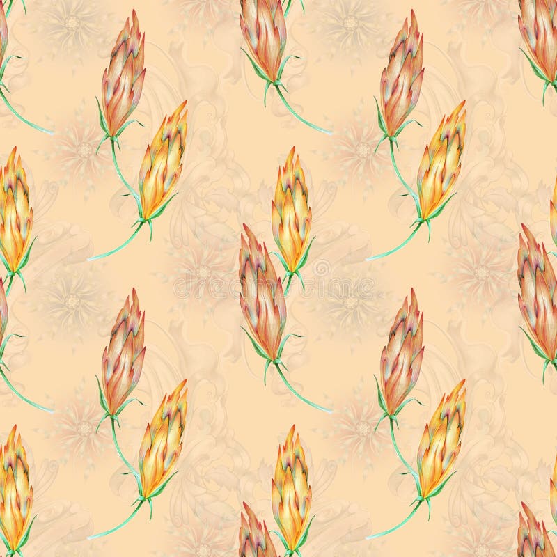 Soft orange pattern stock illustration. Illustration of seamlessly ...