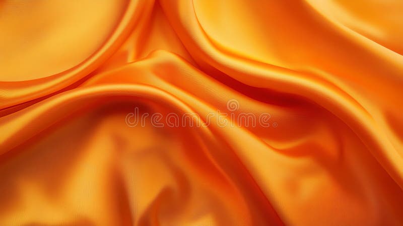 Soft Orange Silk Fabric Backdrop with Flowing Waves and Subtle Gold ...