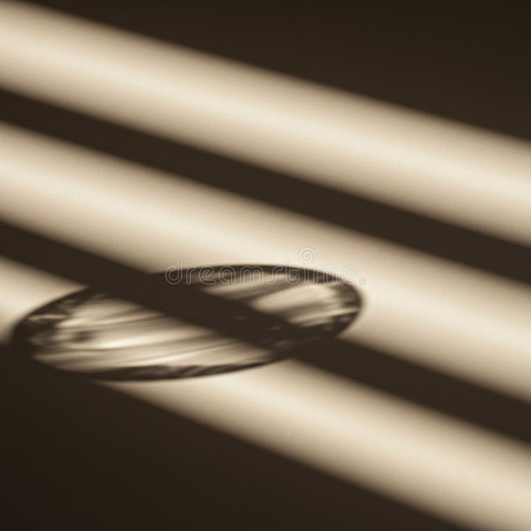 Soft, Overlapping Shadows of Horizontal Lines Create a Striped Pattern ...